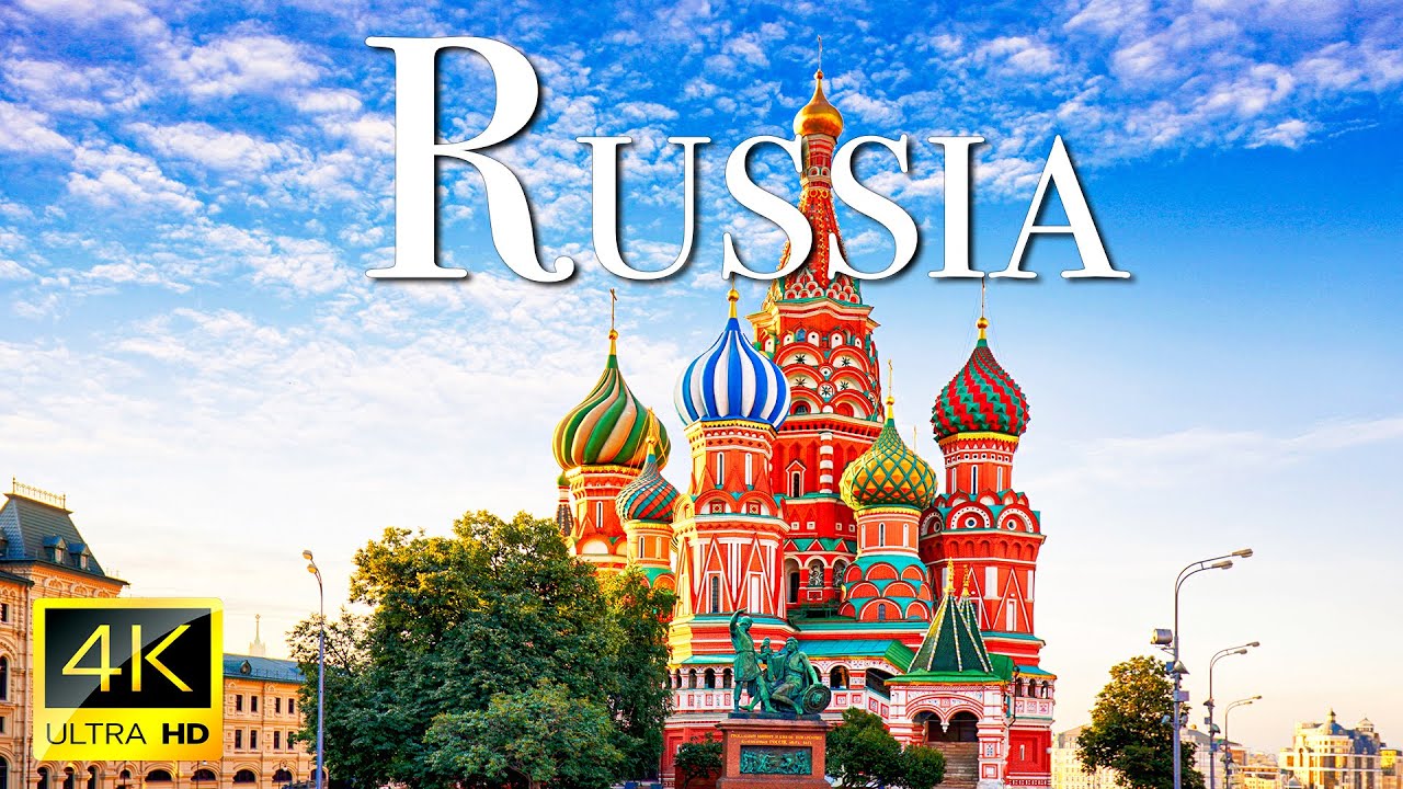 FLYING OVER RUSSIA (4K UHD) - Relaxing Music Along With Beautiful ...