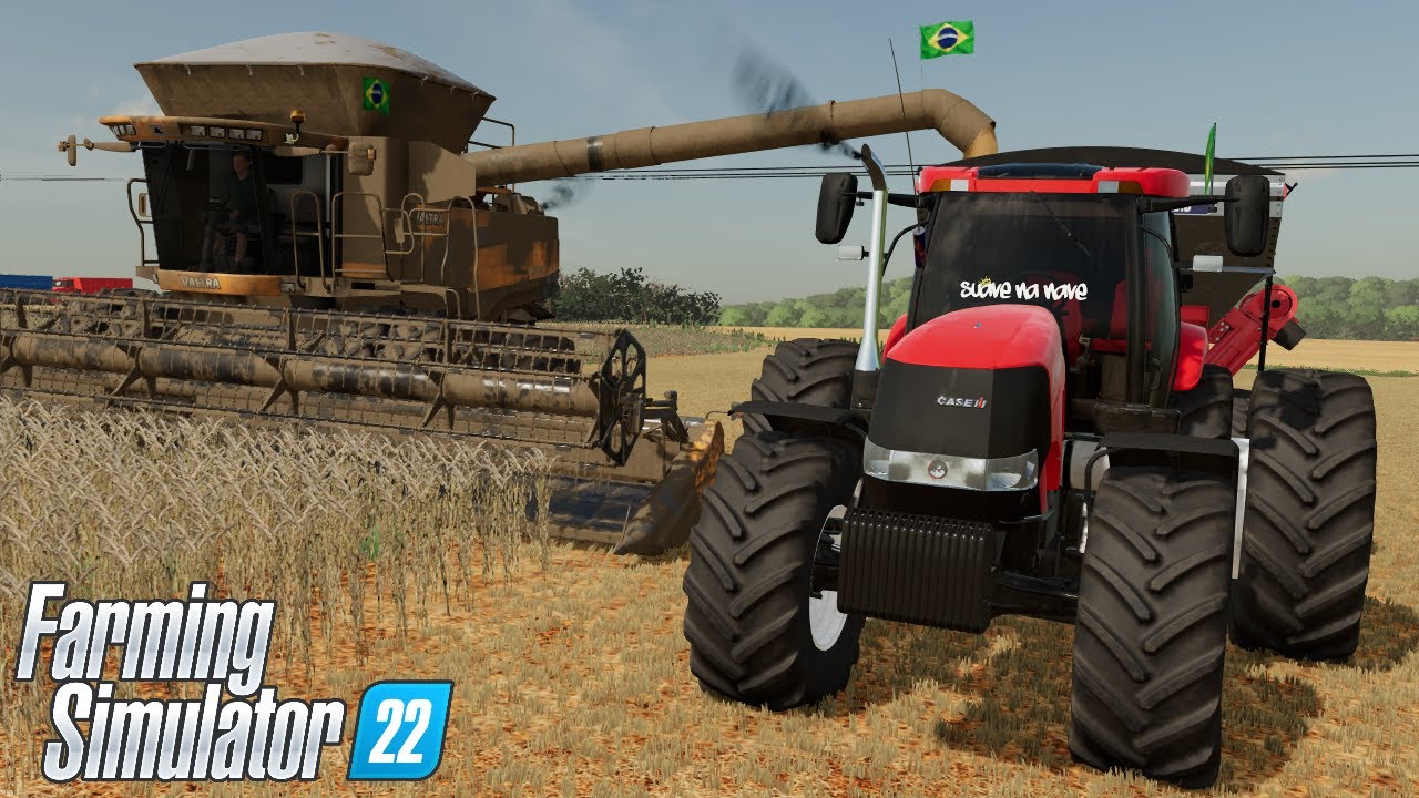 COLHEITA DO TRIGO A TODO VAPOR || SANTO INÁCIO || FARMING SIMULATOR 22 ...