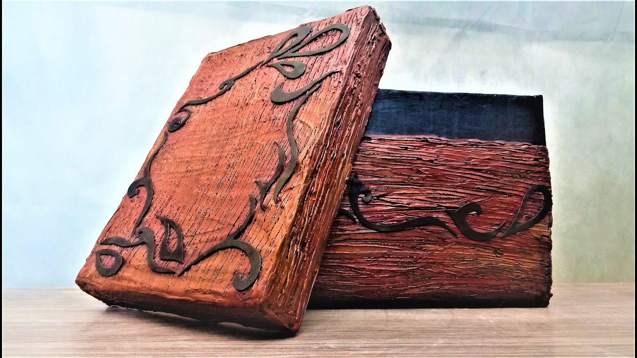 How to make a cardboard box. DIY Cardboard Box. Large Box. DIY Wooden ...