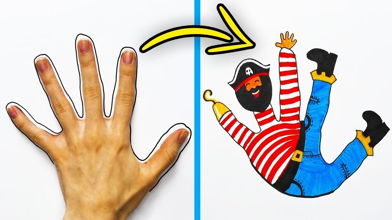 35 ASTUCES DE DESSIN DRÔLES ET FACILES - YouTube