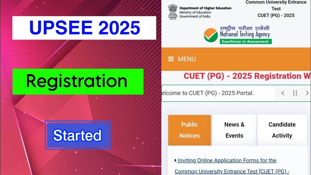 UPSEE 2025 Registration Started | UPSEE Application form Started 2025 ...