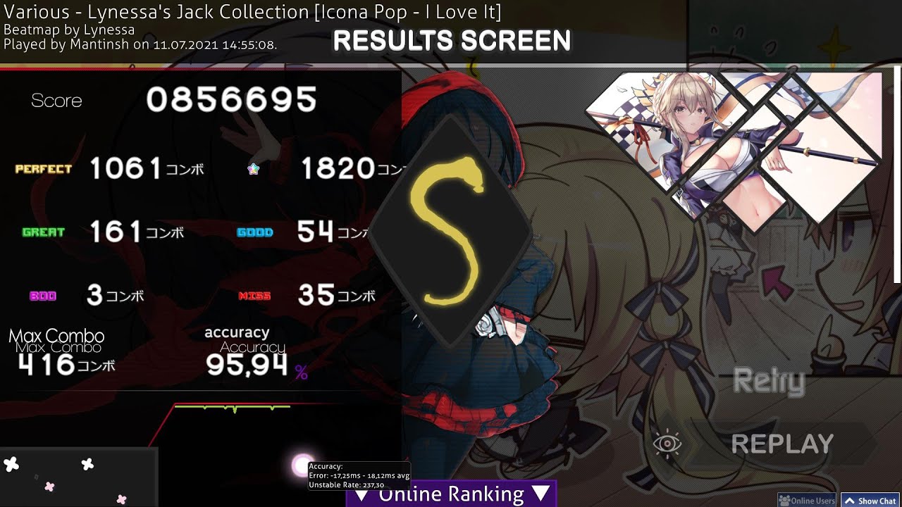 osu!mania | Lynessa's Jack I Love It [1.0x] S Rank - YouTube