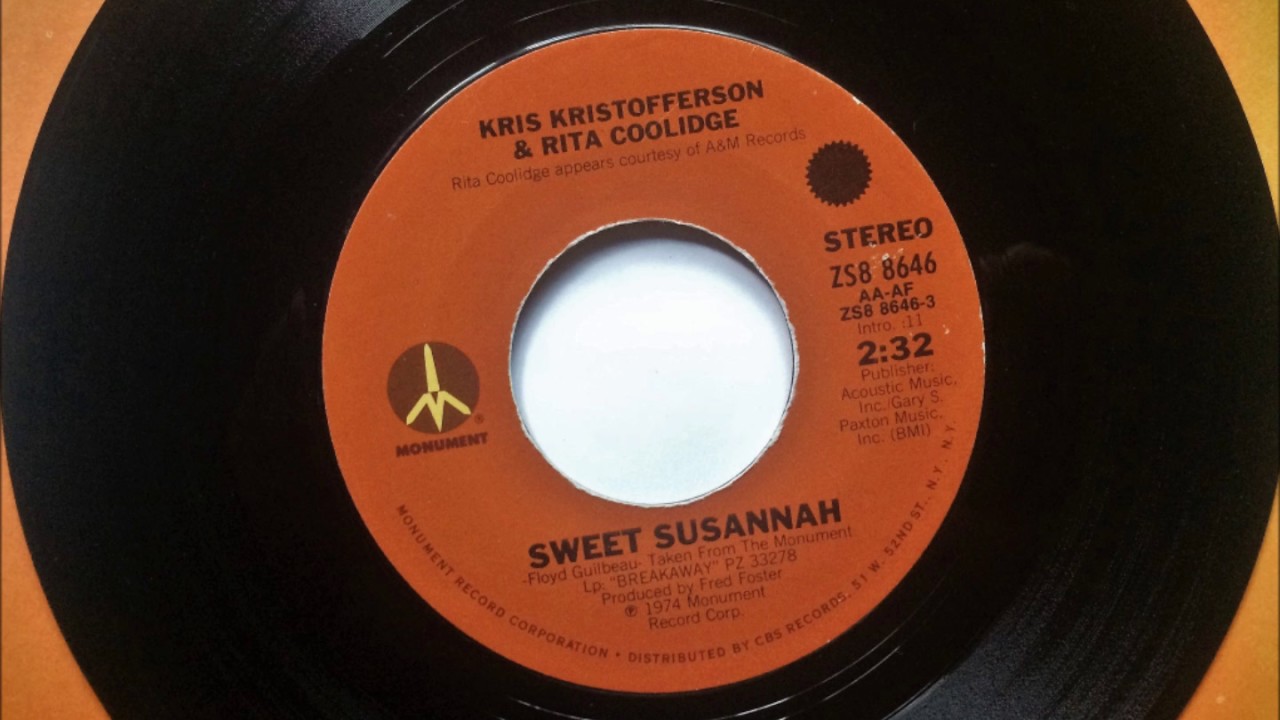 Sweet Susannah , Kris Kristofferson & Rita Coolidge , 1975 - YouTube