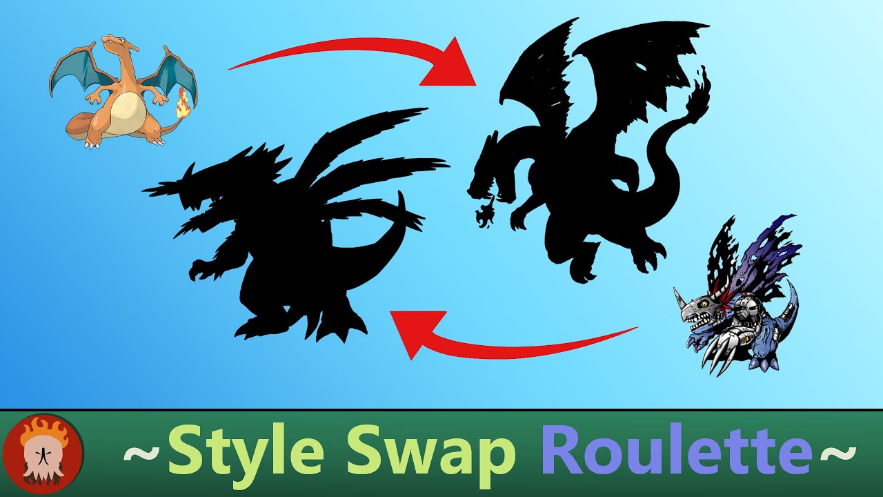 Art Challenge: Pokémon X Digimon Style Swap Roulette - YouTube
