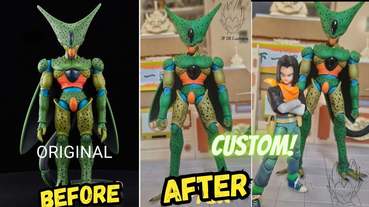 Cell Imperfect First Form Dragon Ball Z S.H.Figuarts Unboxing & CUSTOM ...