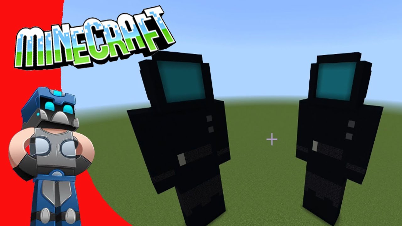 Minecraft: Como hacer Tv Woman Skin Tutorial - YouTube