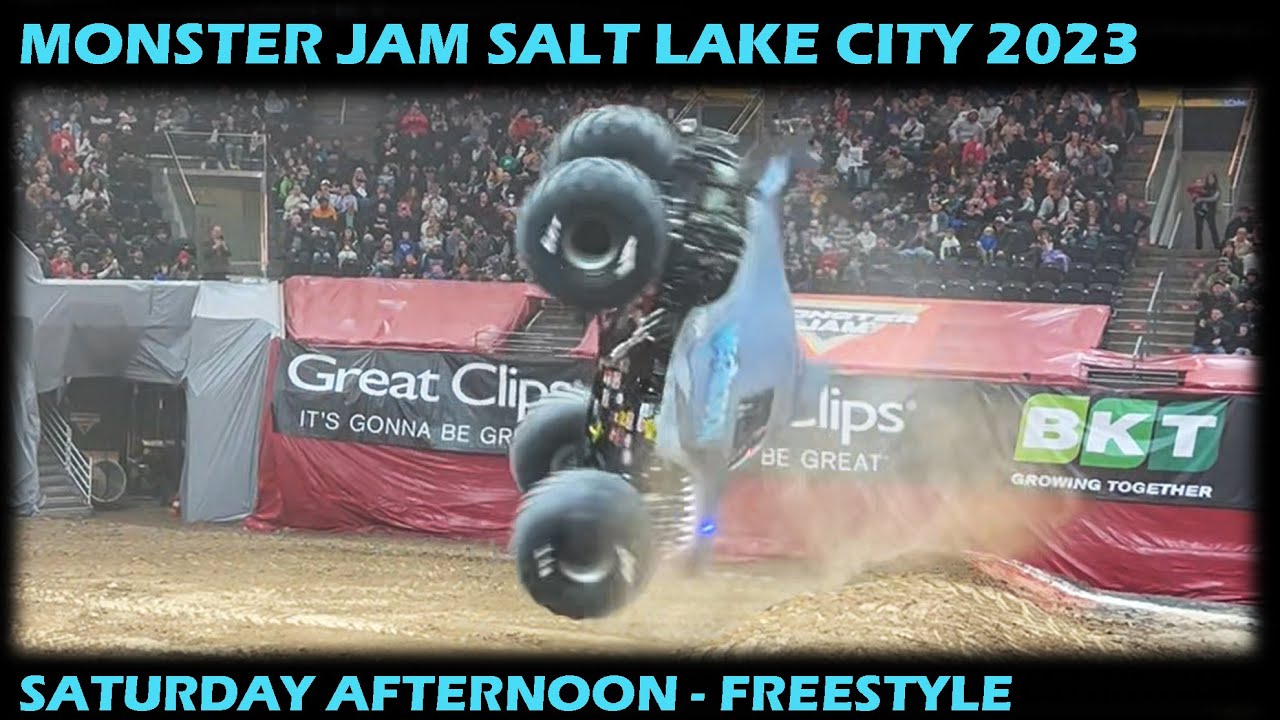 MONSTER JAM SALT LAKE CITY SATURDAY AFTERNOON FREESTYLE - YouTube