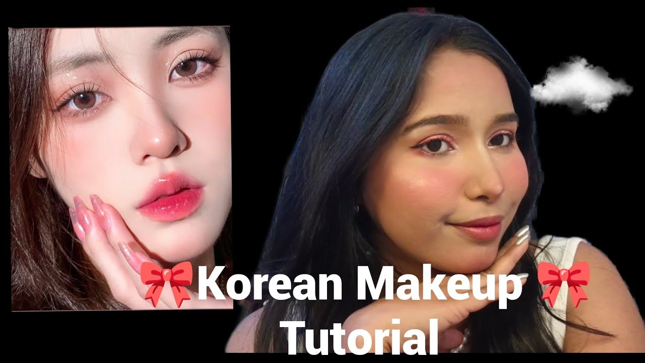KOREAN MAKEUP on brown skin girl for beginners 🎀🌸#korean #koreanmakeup ...