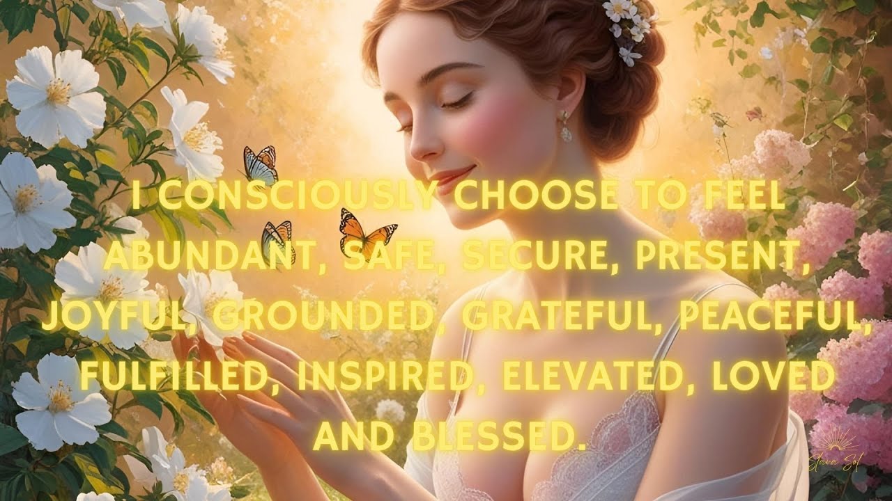 I CONSCIOUSLY CHOOSE TO FEEL ABUNDANT, SAFE, SECURE - AFFIRMATION ...