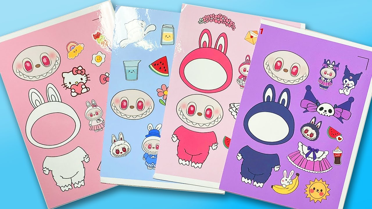 Labubu X Sanrio Dress Up - Stickers - YouTube