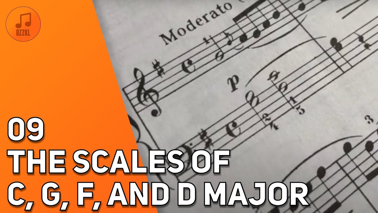The Scales of C, G, F and D (Music Theory Lesson 9) - YouTube