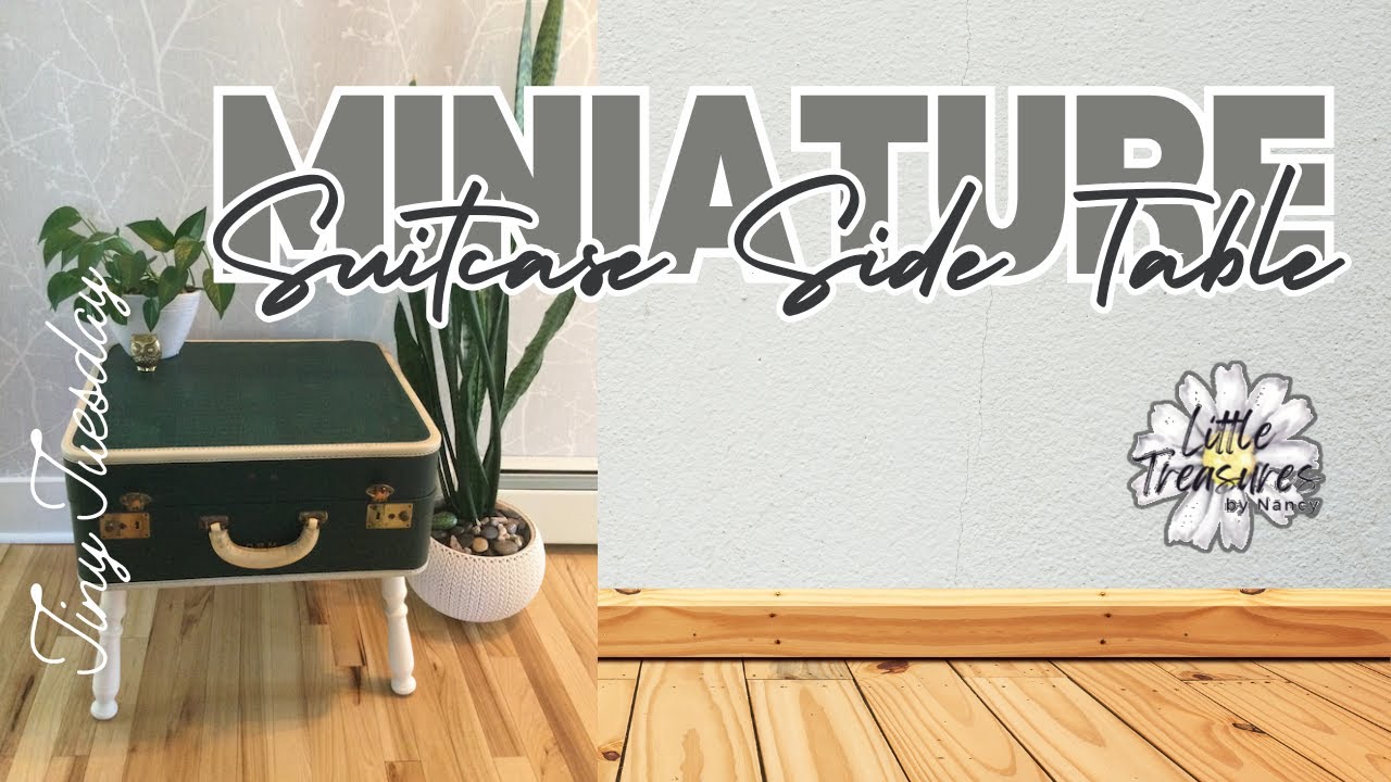DIY Miniature Suitcase Side Table for Tiny Living Room - YouTube