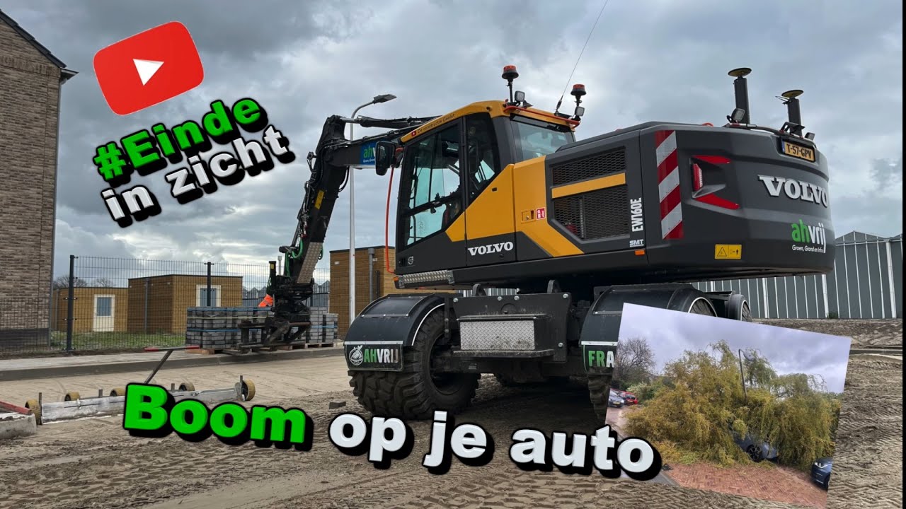 🌳🚙Boom op je auto en we zijn bijna klaar🏁🎉#104 #storm #steelwrist # ...