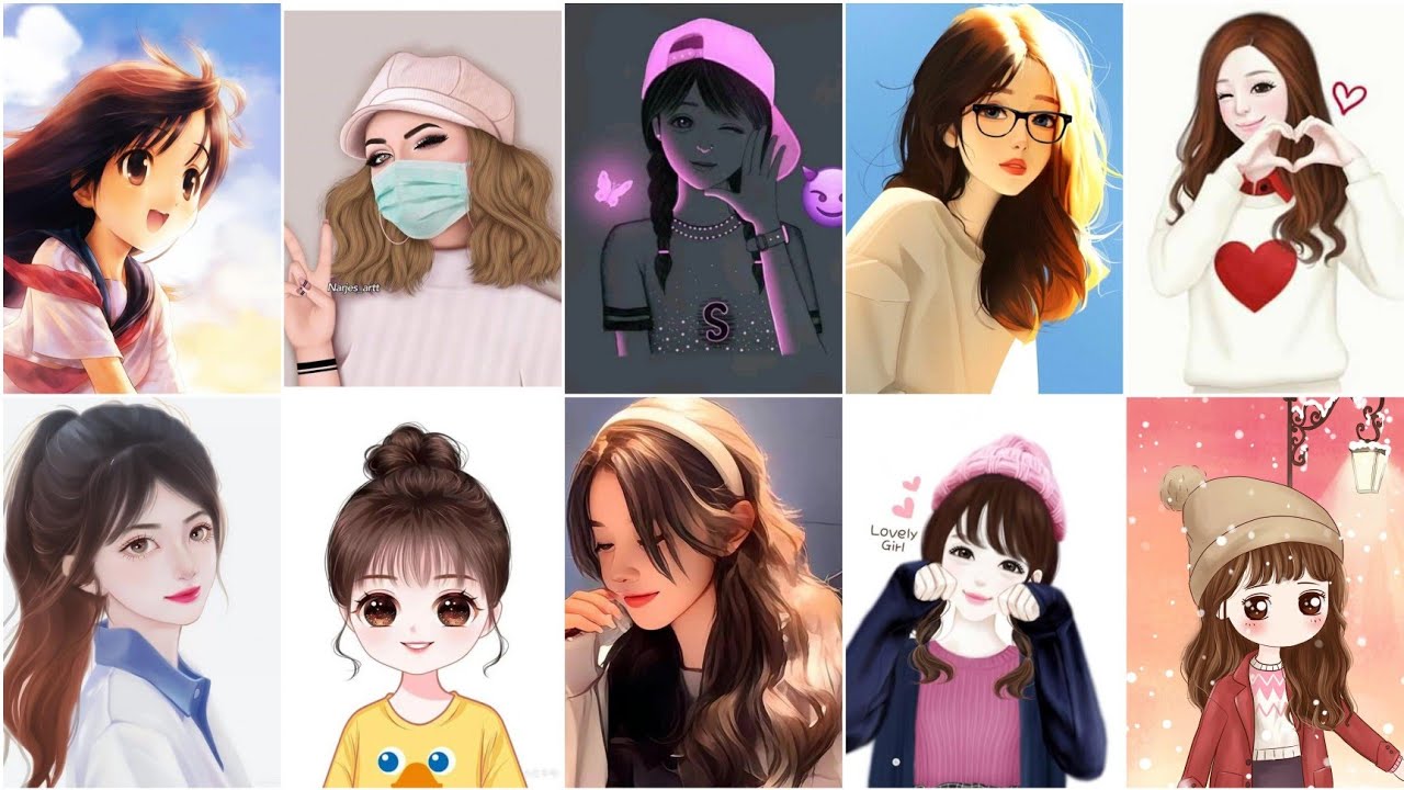 Stylish Girls Cartoon dp photos | Girls Cartoon images | Girls Cartoon ...
