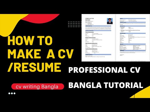 Resume writing /CV format/ CV writing/CV in MS Word/resume format/Bio ...