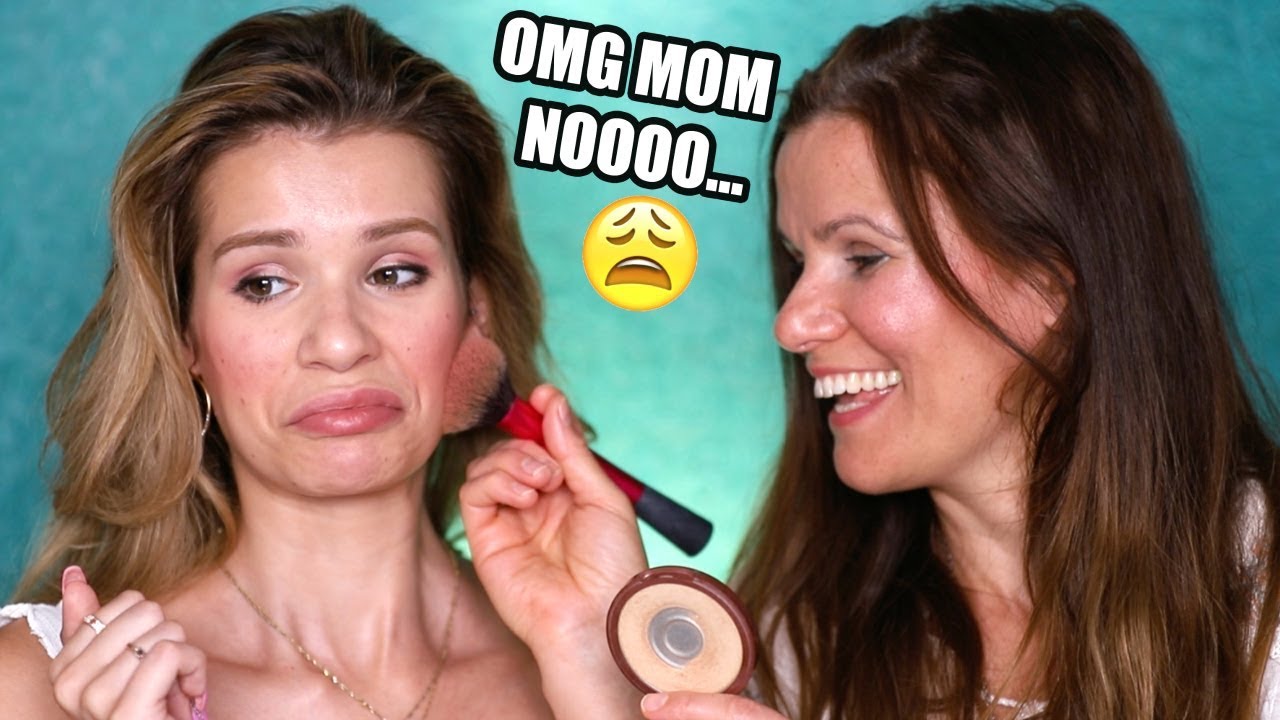 My Mom Gives Me A Makeover Full Face Makeup Hair And Outfit Youtube