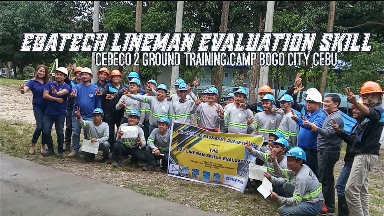 1st Ebatech lineman skills evaluation @ Cebeco 2 bogo city cebu - YouTube