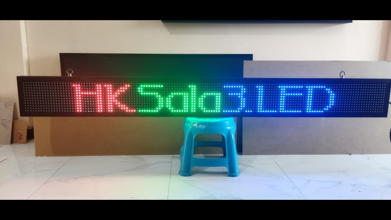 Running Text Rgb 20x200cm Wifi Outdoor New - YouTube