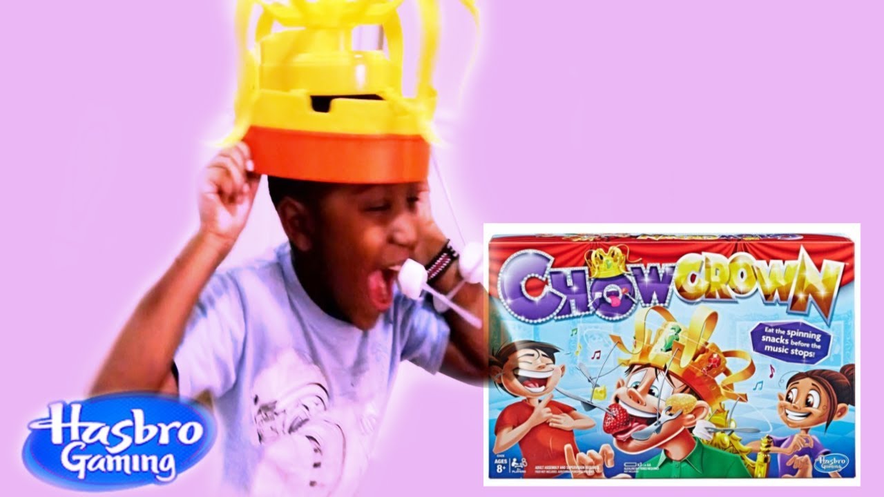 Chow Crown Game- Kids Electronic Spinning Crown Snacks - YouTube