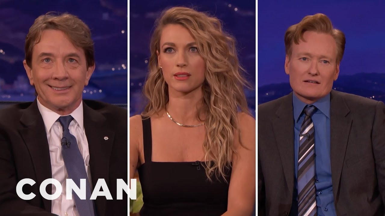 Natalie Zea Teaches Conan & Martin Short About "Flashback Face" | CONAN ...