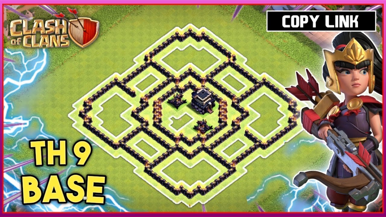 NEW TH 9 LAYOUT | COC TH9 BASE WITH COPYLINK | BASE TH 9 COC TERKUAT ...