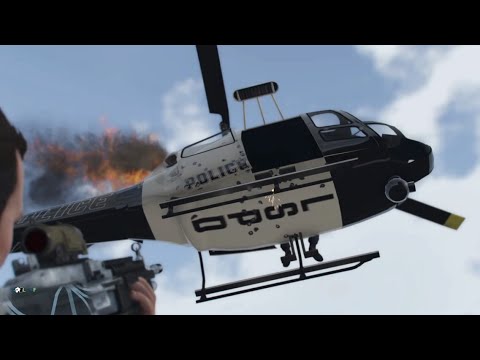 GTA 5 - Gun Truck vs. Police Helicopters - PART 2!!