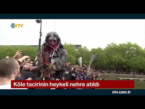 Londra'da ırkçılık karşıtı dev protesto (Köle tacirinin heykeli nehre atıldı)