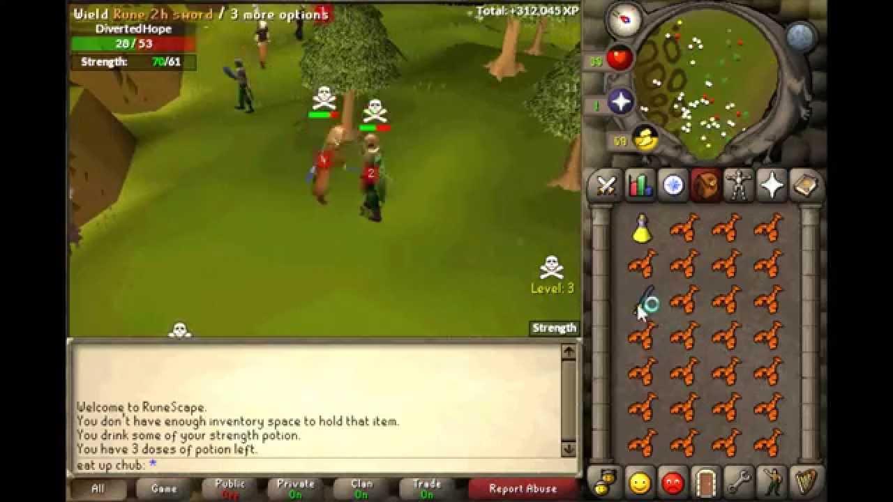 Runescape 2007: Str Pure F2P Pking - YouTube