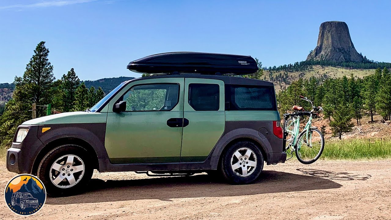 Honda Element Full Time Living | Bench & Bed Mode- Cabinet, Kitchen ...