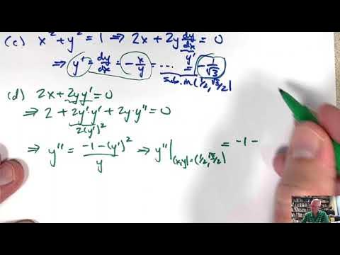 Implicit Differentiation Example Problems and Solutions (including a Second Derivative) - YouTube