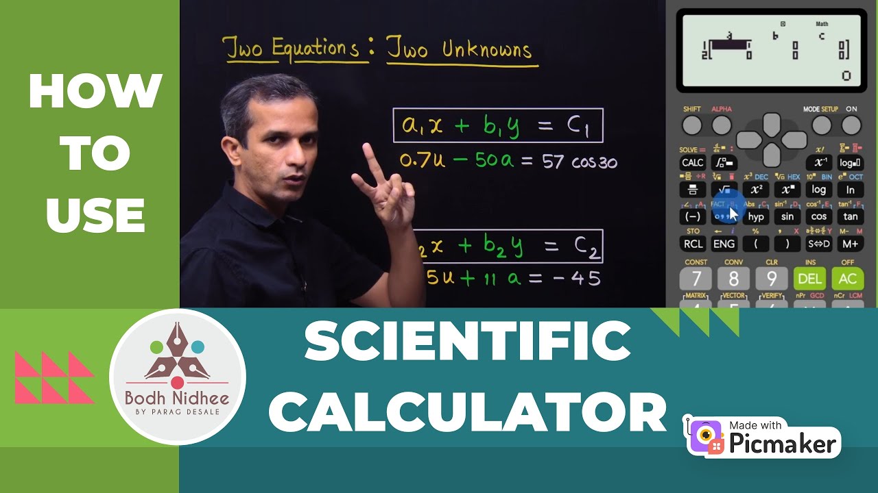 How to use Scientific Calculator I Equation Solver I Casio fx-991 ES ...