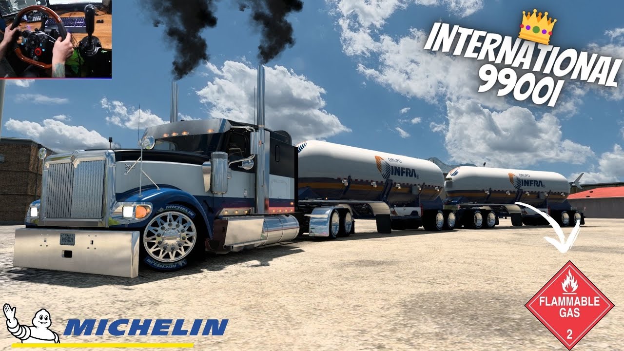 ATS MOD INTERNATIONAL 9900I LLEVANDO GAS #truck #nextlevelracing # ...