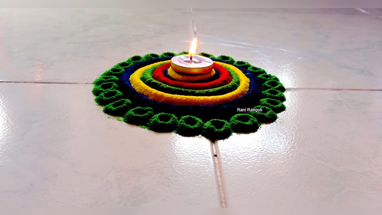 Simple Diwali rangoli design l दिवाली रंगोली डिजाइन l rangoli for ...