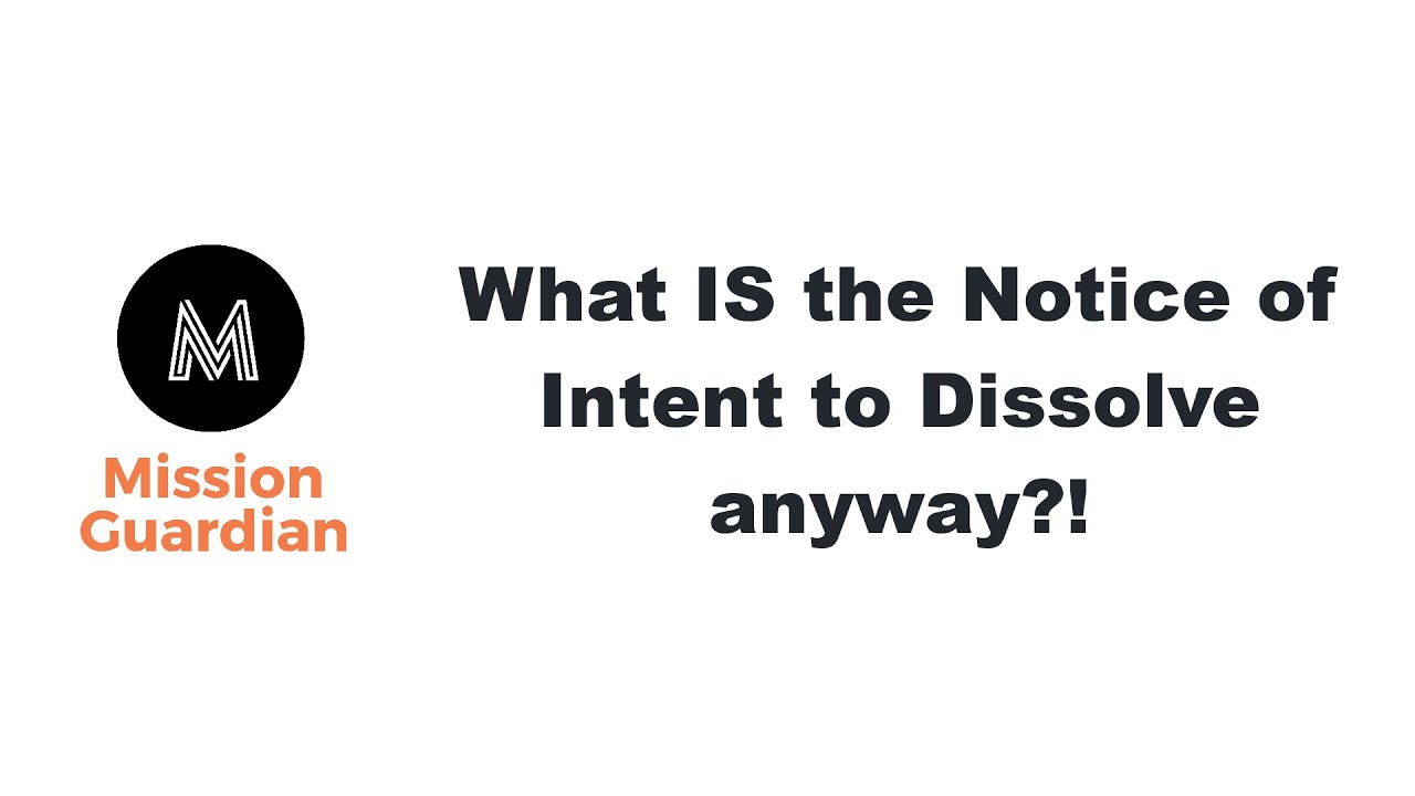 Nonprofit Dissolution: What is the Nonprofit Notice of Intent to ...