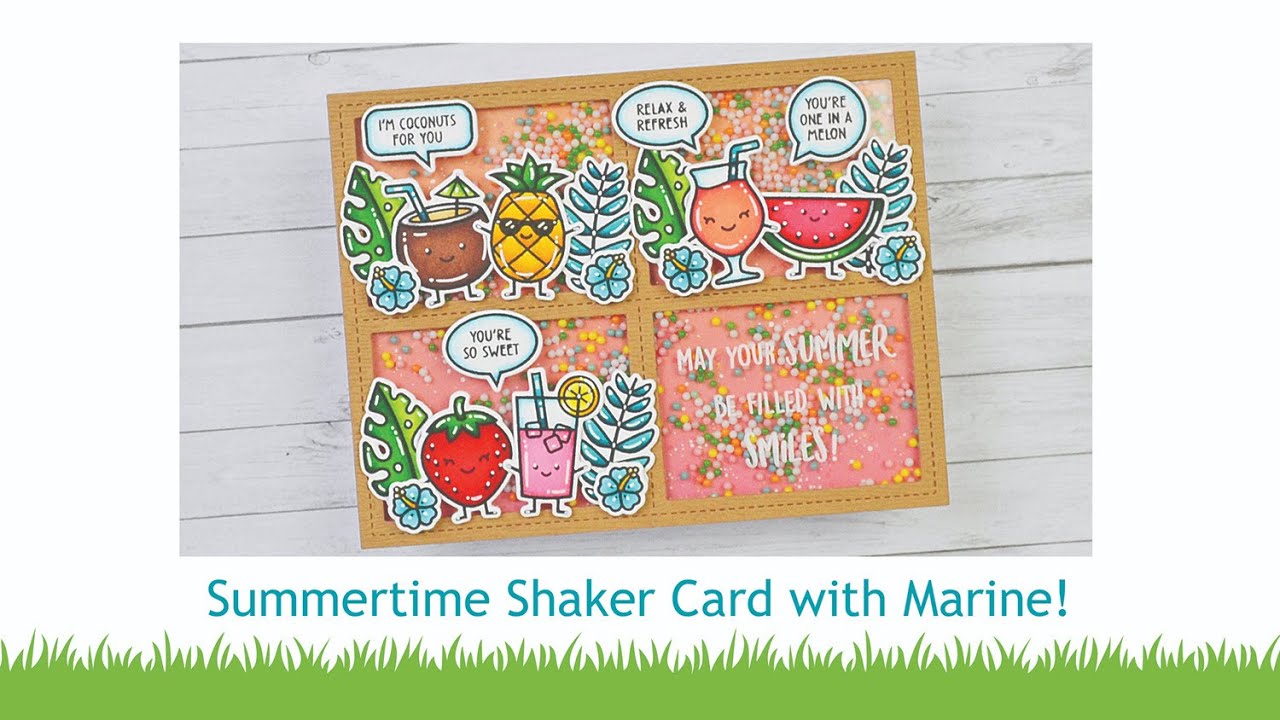 Summertime shaker card with Marine - YouTube