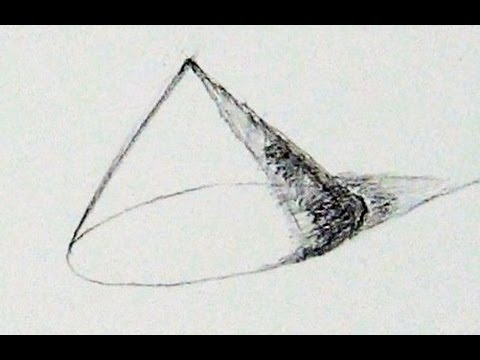 How To Draw A Cone / 3D Sketch Of A Cone - YouTube