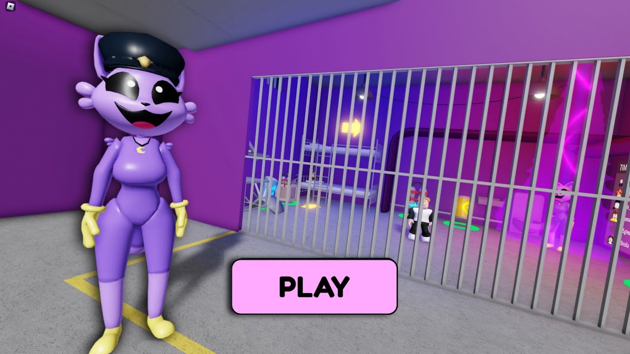 Cat Nap Barrys Prison Run Obby Roblox Youtube
