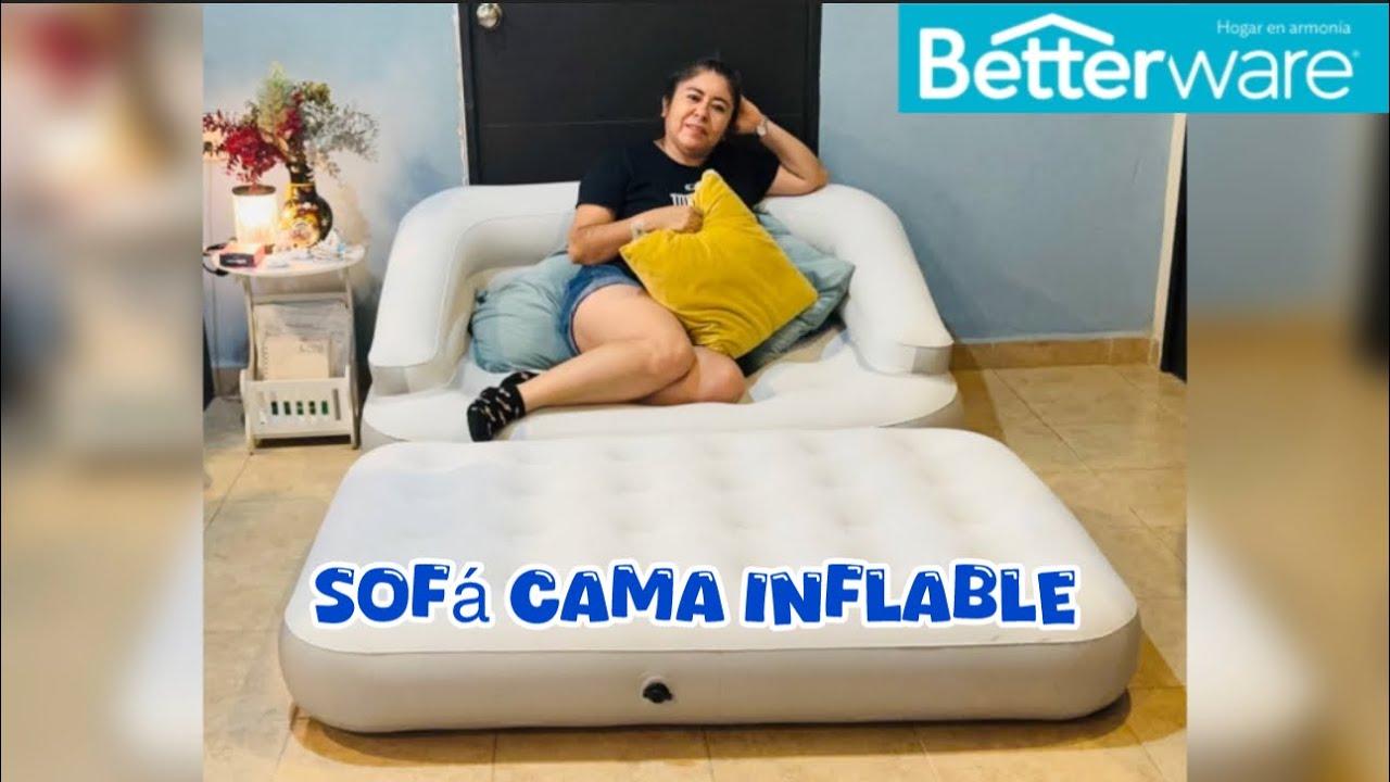 SOFÁ CAMA INFLABLE DE BETTERWARE - YouTube