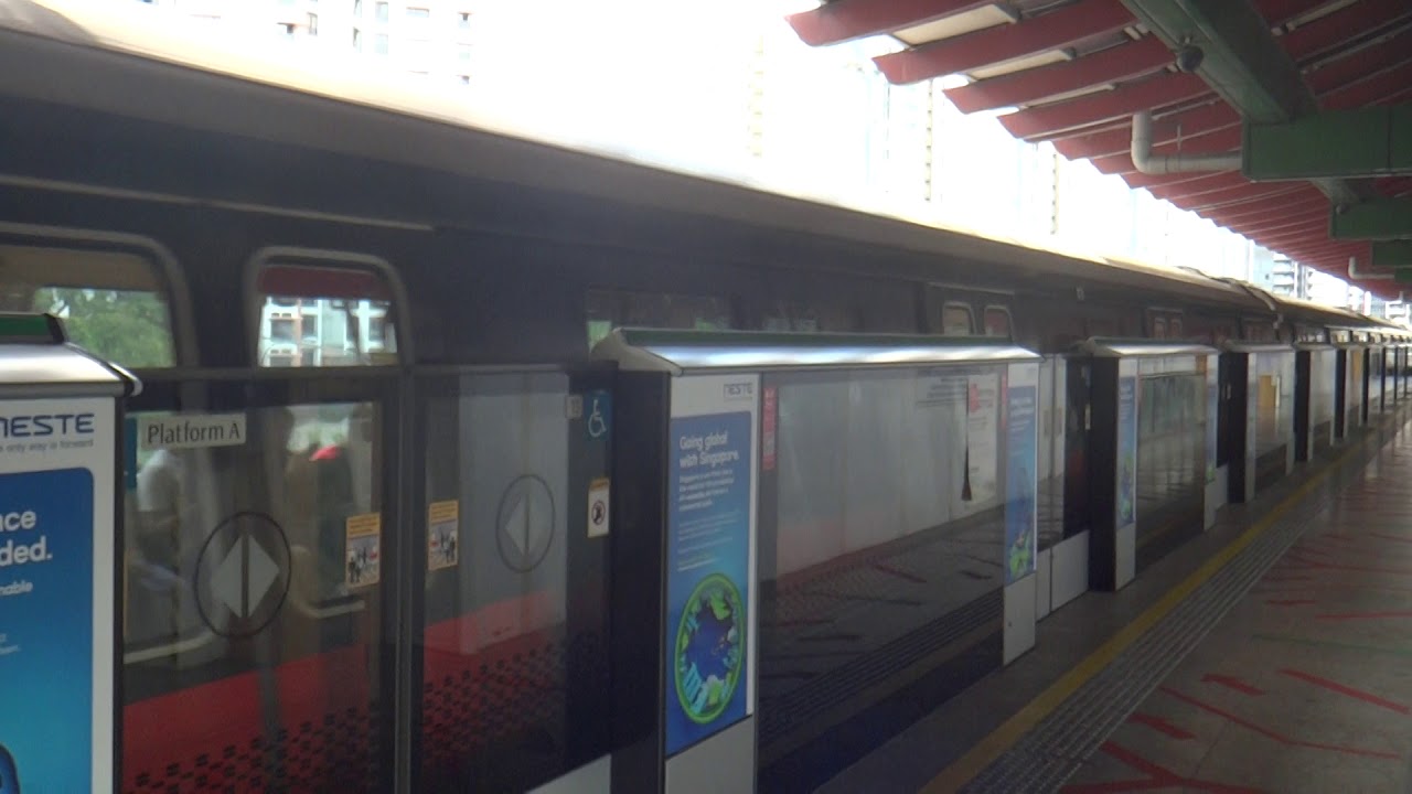 SMRT Trains C151, Kawasaki EMU (Toshiba PMSM, CBTC) - Departing ...