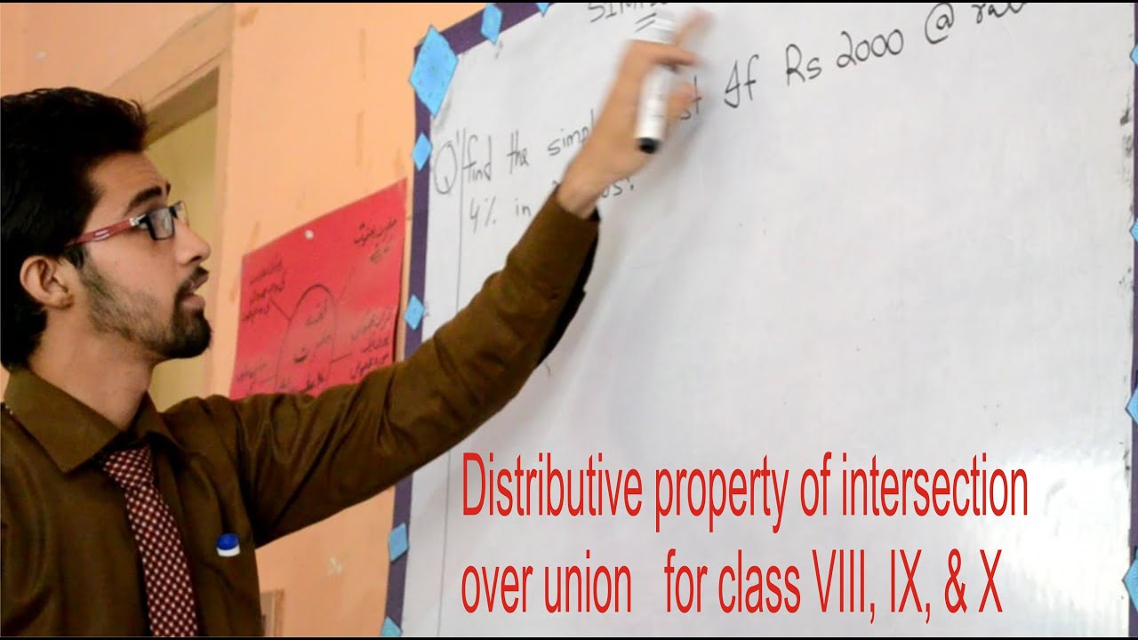 Distributive property of intersection over union for Class VII, VIII ...