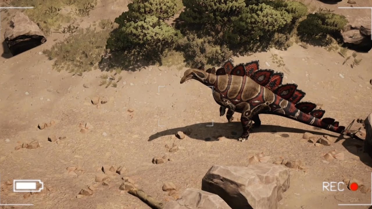 Wandering stego bumps into wadiasaurus - YouTube