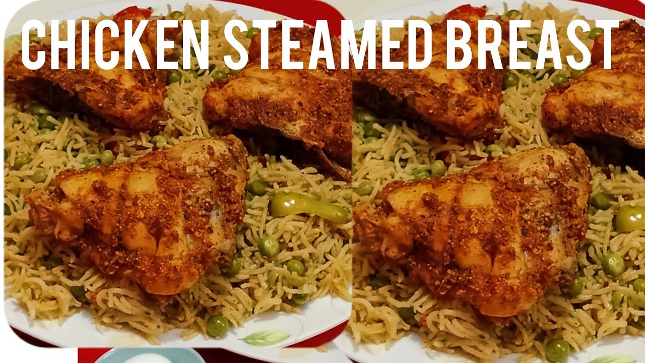 Lunch ideas Chicken Steam Broast l Steam Chicken with Mater Pulao 😋 l ...