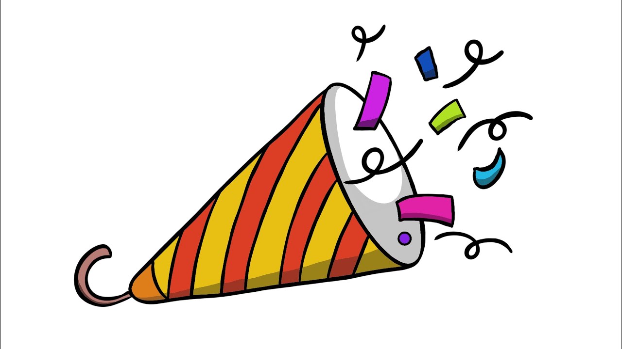 How to Draw A PARTY CONFETTI for Beginner - YouTube