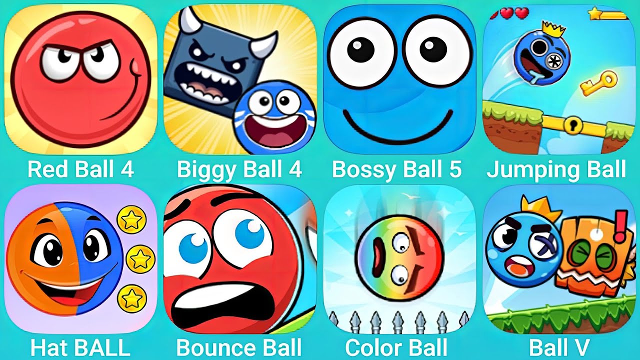 Red Ball 4, Biggy Ball 4, Bossy Ball 5, Jumping Ball, Hat Ball, Bounce ...