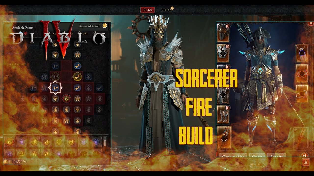 Diablo 4 - Sorcerer Ultimate Fire Build full guide season 1 - YouTube