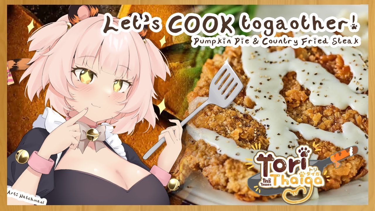 Banoffee Pie & Country Fried Steak Let's COOK with a VTUBER! Tori Thaiga - YouTube