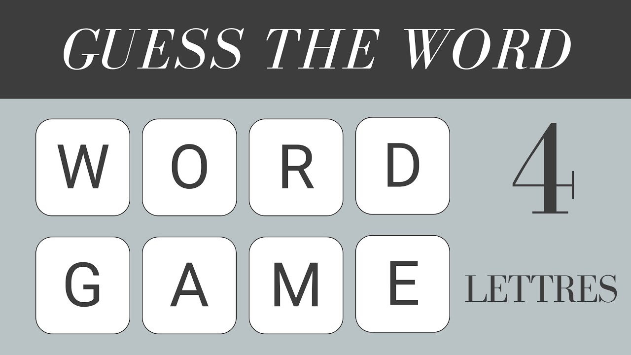 Scrambled Word Games | Guess The Word Game (4 Letter Words) - English quiz game - YouTube