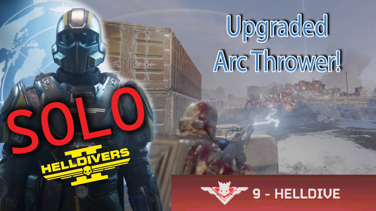 Upgraded Arc Thrower in a Bots SOLO HELLDIVE - Helldivers 2 - YouTube