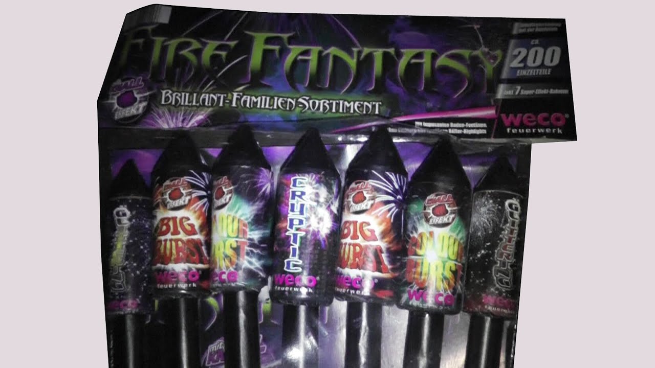 Weco Feuerwerk - Fire Fantasy Familiensortiment - YouTube