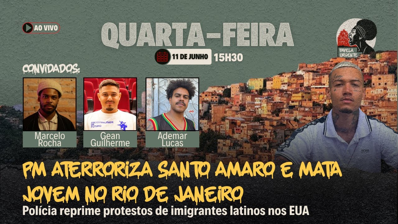 Favela Urgente com Thiago Torres(Chavoso da USP) AO VIVO 11.06 às 15h30 ...